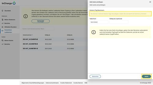 Ladevorgänge auf einen Blick | My InCharge Portal | Vattenfall InCharge